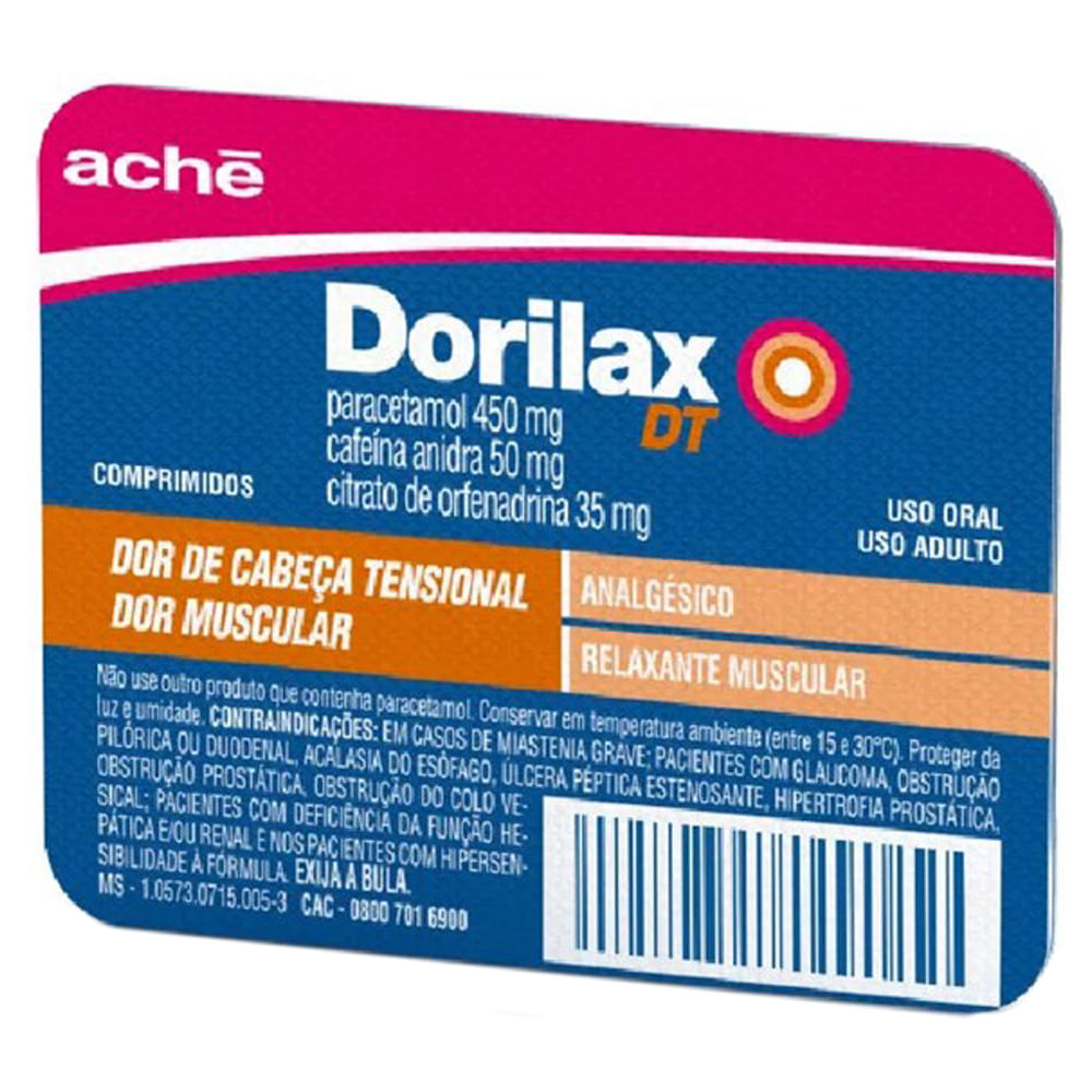 Dorilax DT Aché 450mg | Com 4 Comprimidos - Coop Drogaria