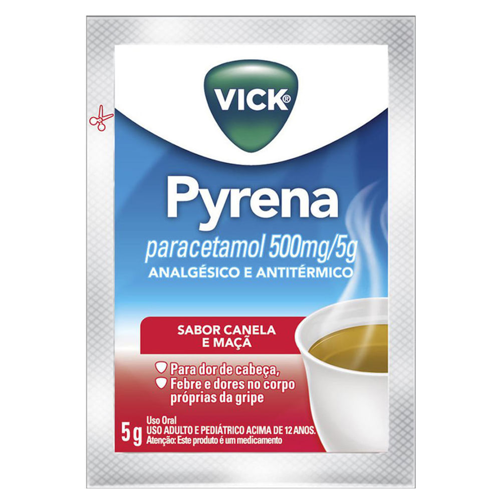 Vick Pyrena Paracetamol 500mg Maçã e Canela Sachê 5g - Coop Drogaria