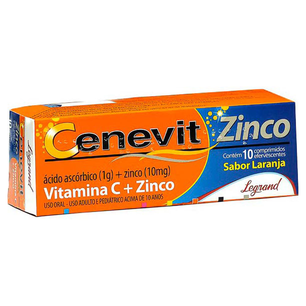 Cenevit Legrand Zinco 1g +10mg | Com 10 Comprimidos Efervescente - Coop ...
