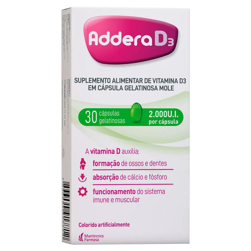 Addera D3 Hypera 2000Ui Com 30 Cápsulas - Coop Drogaria