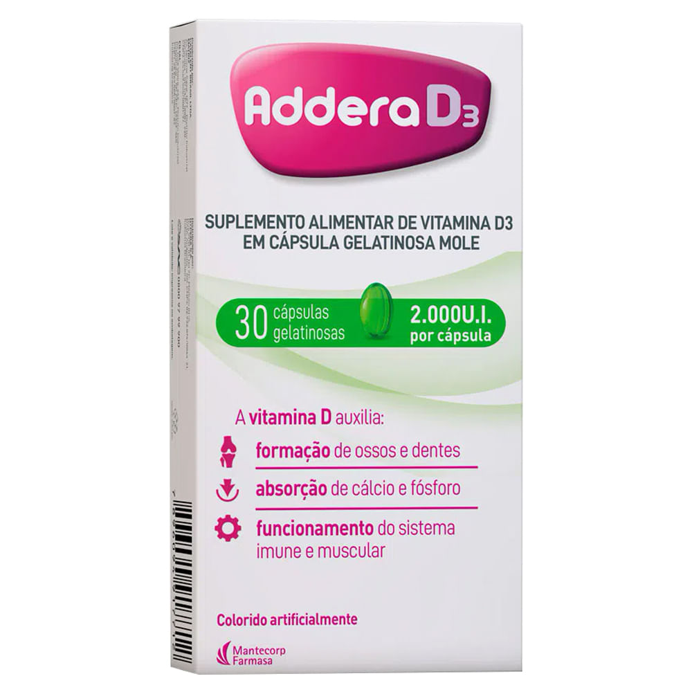 Addera D3 Hypera 2000Ui Com 30 Cápsulas - Coop Drogaria