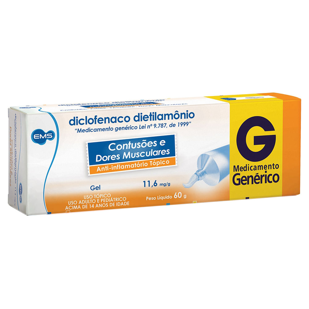 Diclofenaco Dietilamonio Genérico EMS Gel 60g - Coop Drogaria