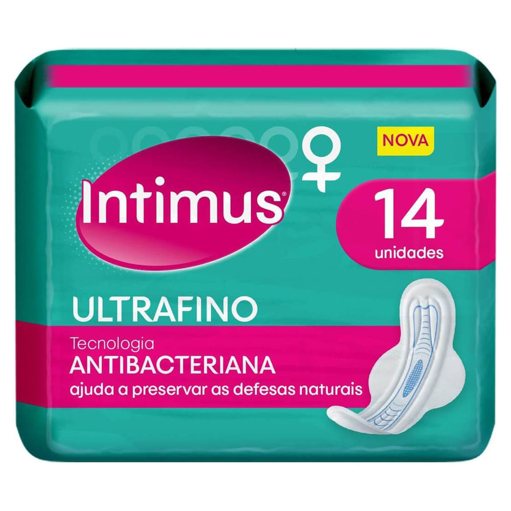 Absorvente Externo Intimus Ultra Fino Antibacteriana Cobertura Suave ...