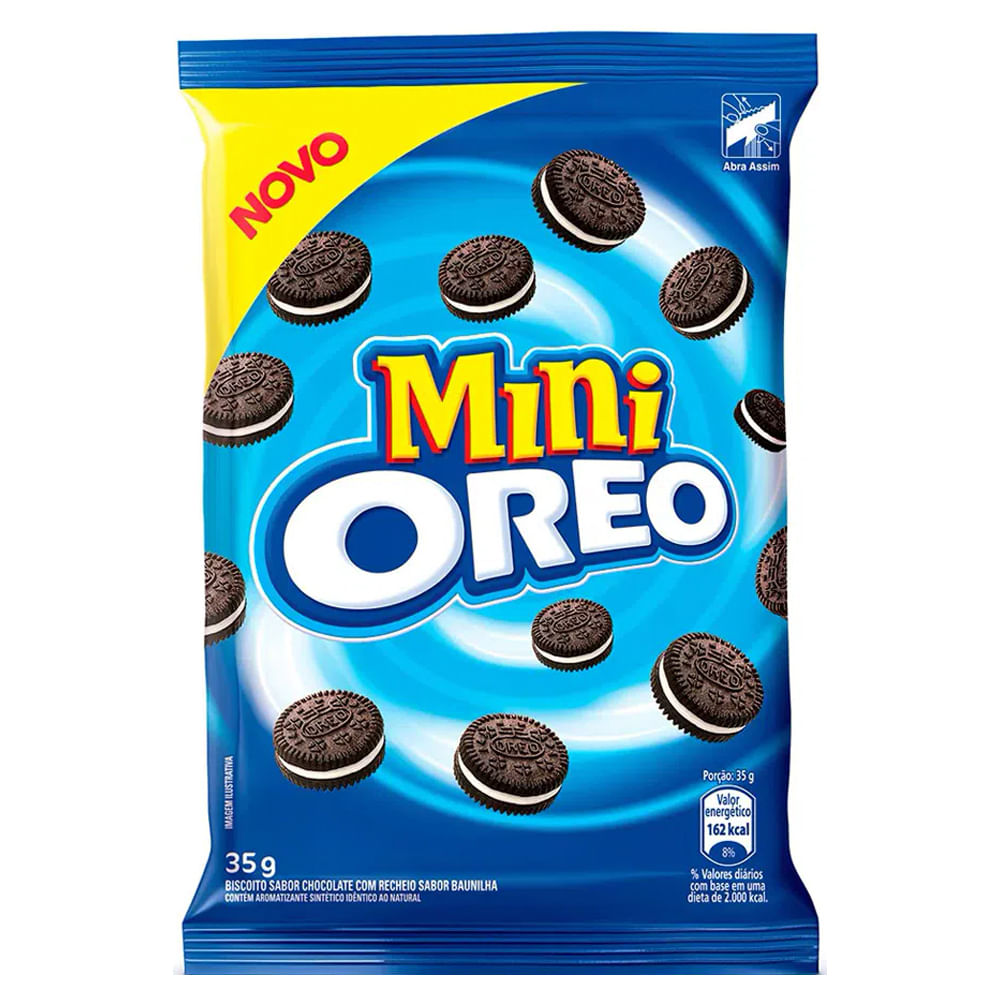 Biscoito Recheado Oreo Mini Baunilha e Chocolate 35g - Coop Drogaria