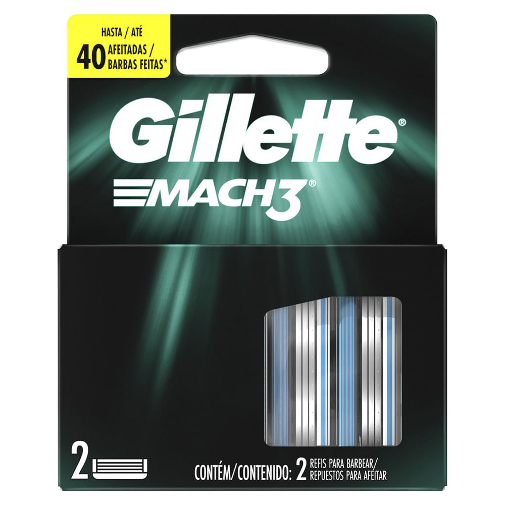 Cartucho Gillette Mach 3 Regular | Com 2 Unidades - Coop Drogaria
