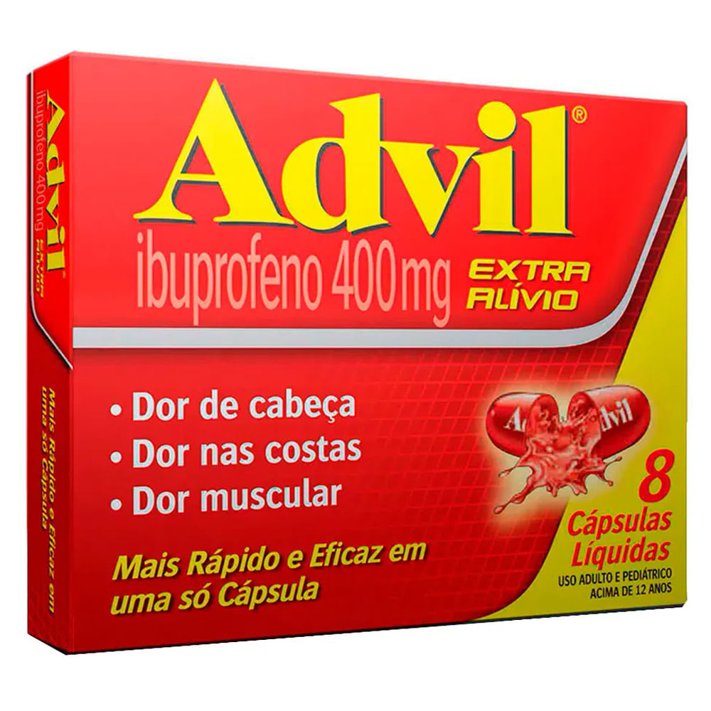 Advil Extra Alívio 400mg 8 Cápsulas - Coop Drogaria