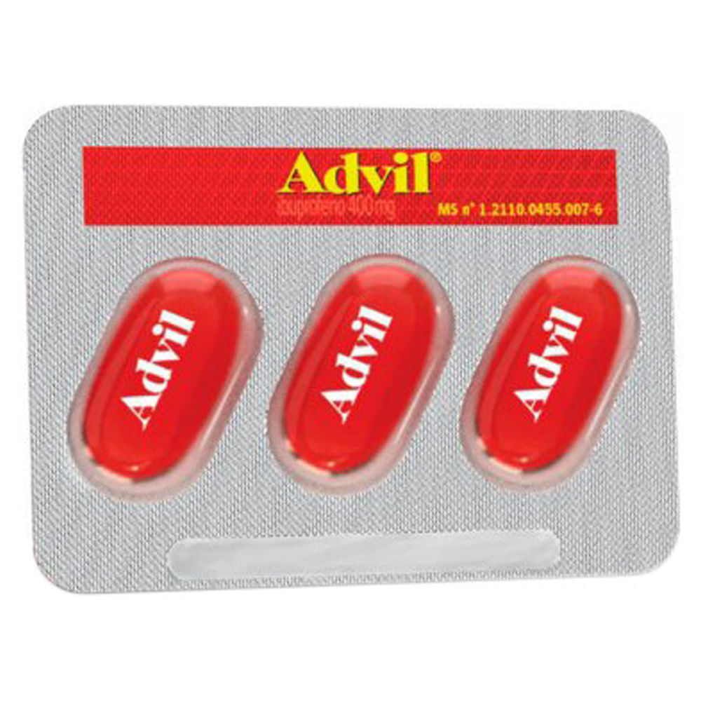 Advil Gsk 400mg | Com 3 Comprimidos - Coop Drogaria