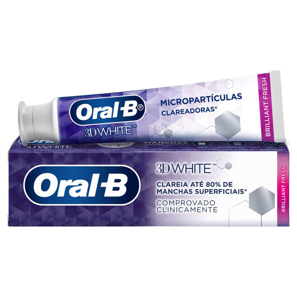 Creme Dental Oral-B 3D White Brilliant Fresh 70g - Coop Drogaria