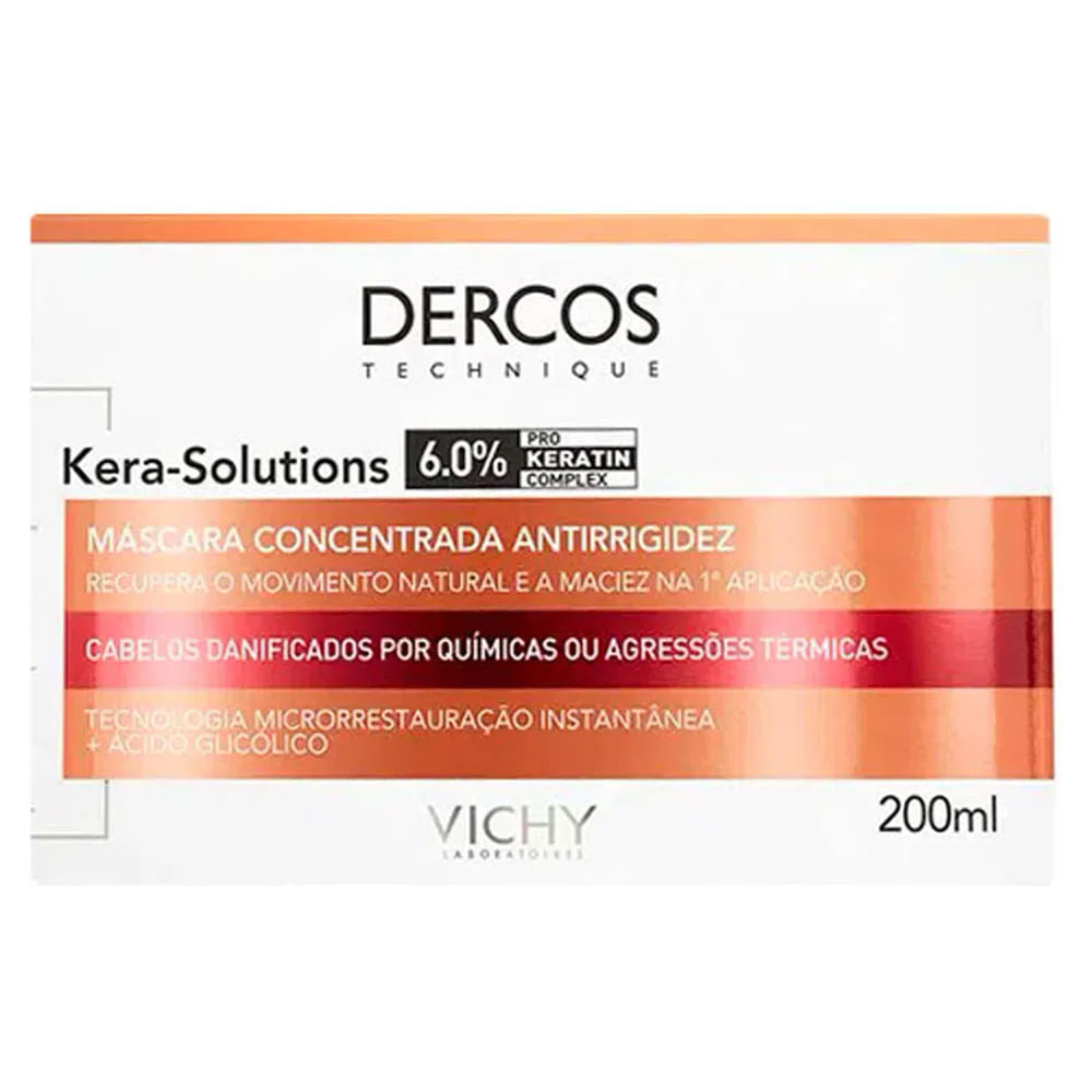 Creme Dermatológico Vichy Dercos Kera Solutions Anti Rigidez 200ml ...