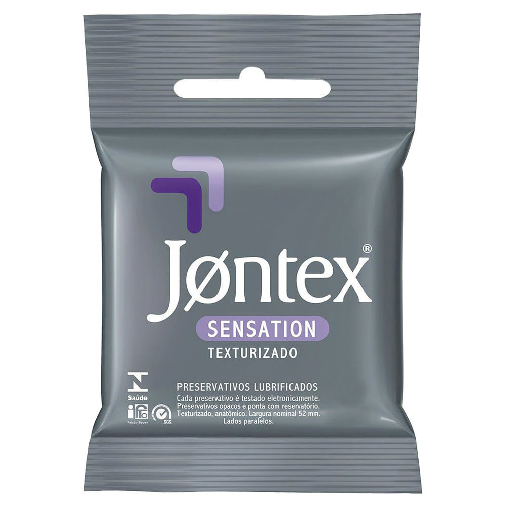 Preservativo Jontex Sensation | Com 3 Unidades - Coop Drogaria