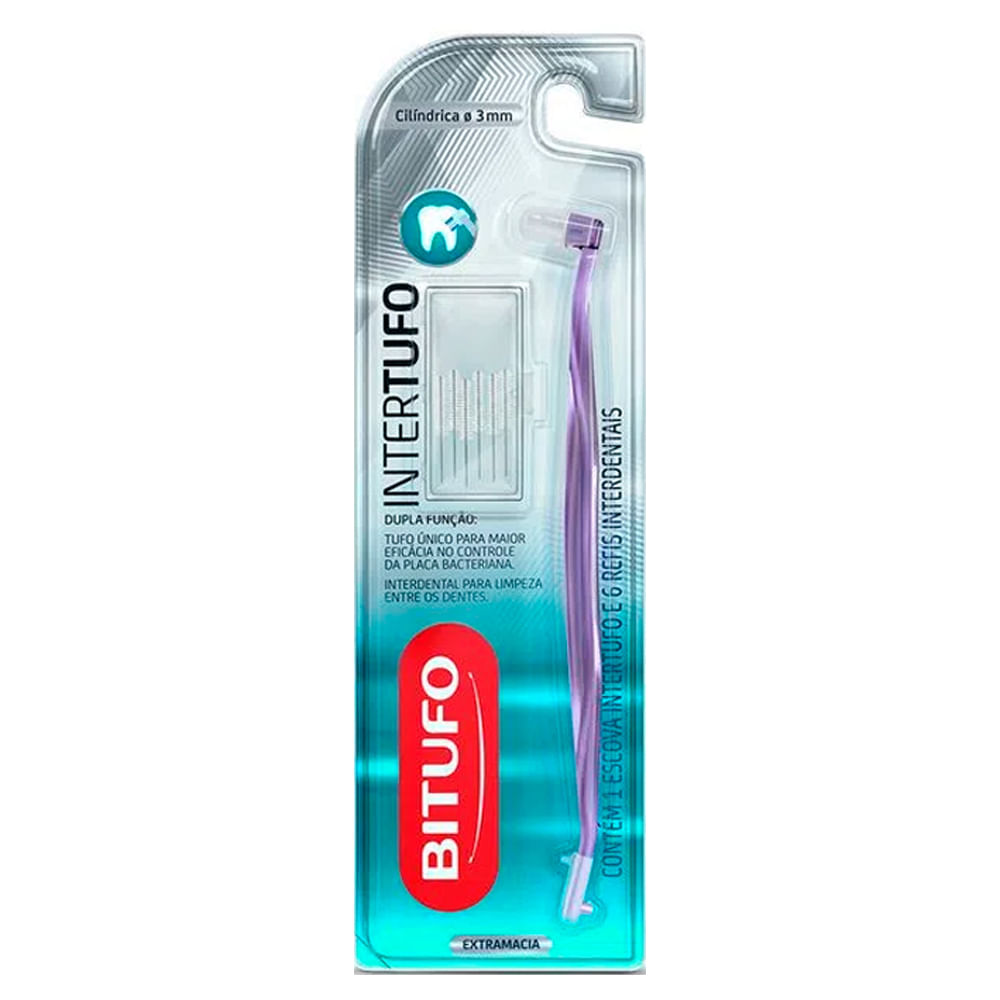 Escova Interdental Bitufo Interclean Cilíndrica - Com 6 Refis - Coop ...