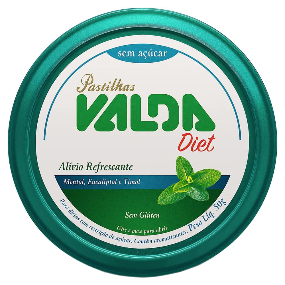 Pastilha Valda Diet Lata 50g - Coop Drogaria