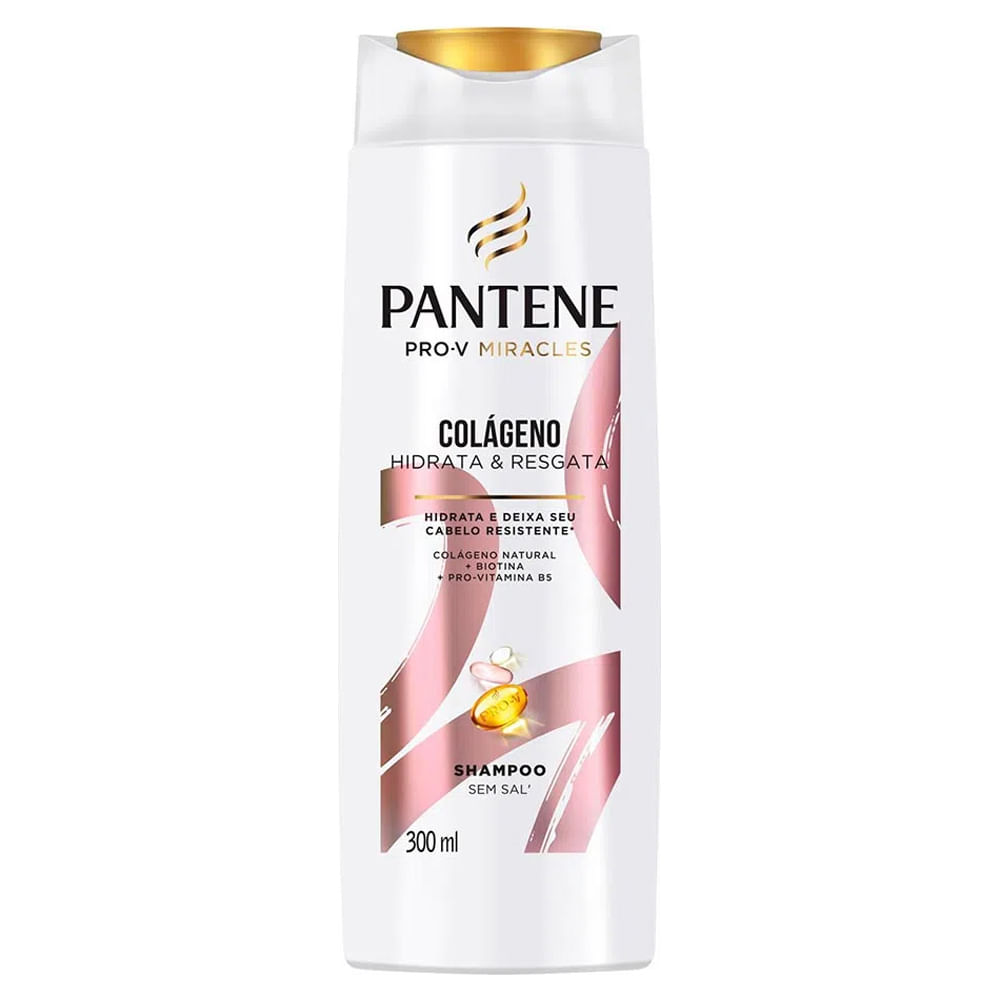 Shampoo Pantene Colágeno Hidrata e Resgata 300ml - Coop Drogaria