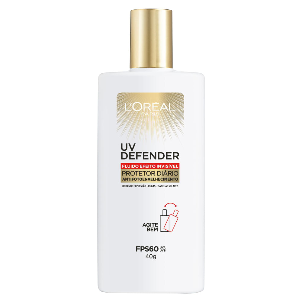Protetor Solar Facial L'Oréal Uv Defender Antifotoenvelhecimento FPS60 ...