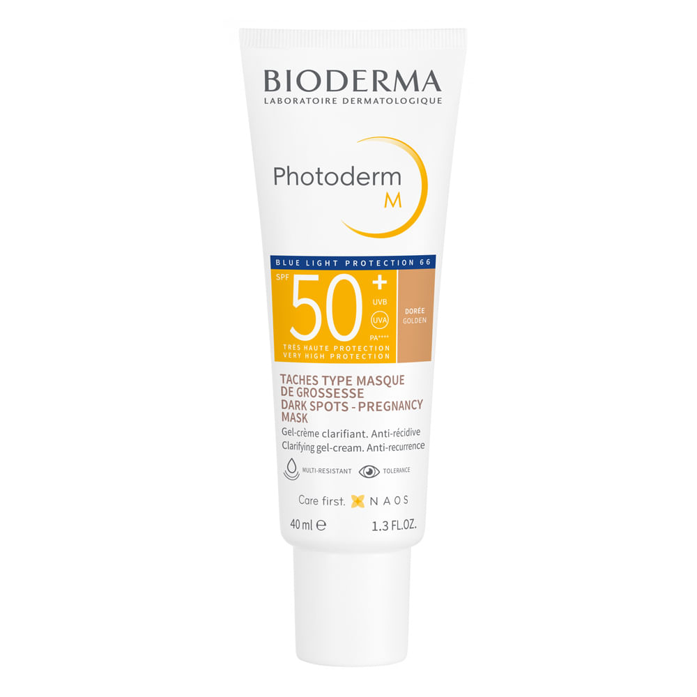 Protetor Solar Facial Bioderma Photoderm M Teinte Doree FPS50+ 40ml ...