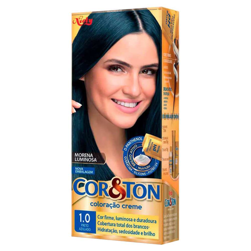 Tintura Cor&Ton 1.0 Preto Azulado - Coop Drogaria
