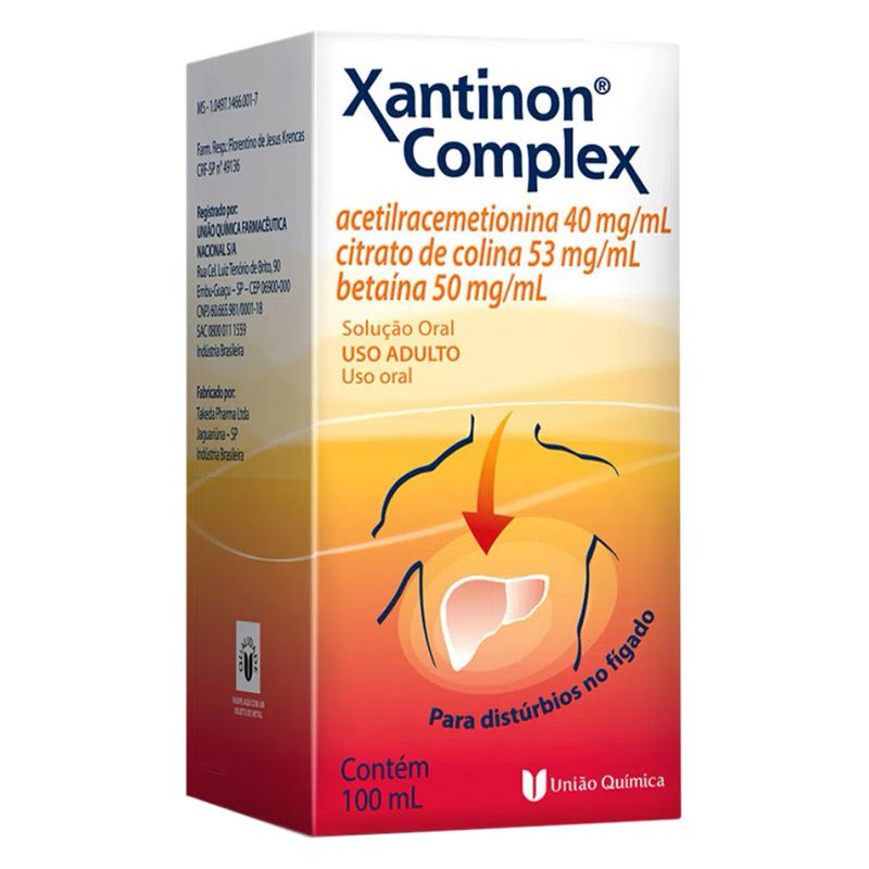 Xantinon Complex União Química Solução 100ml - Coop Drogaria