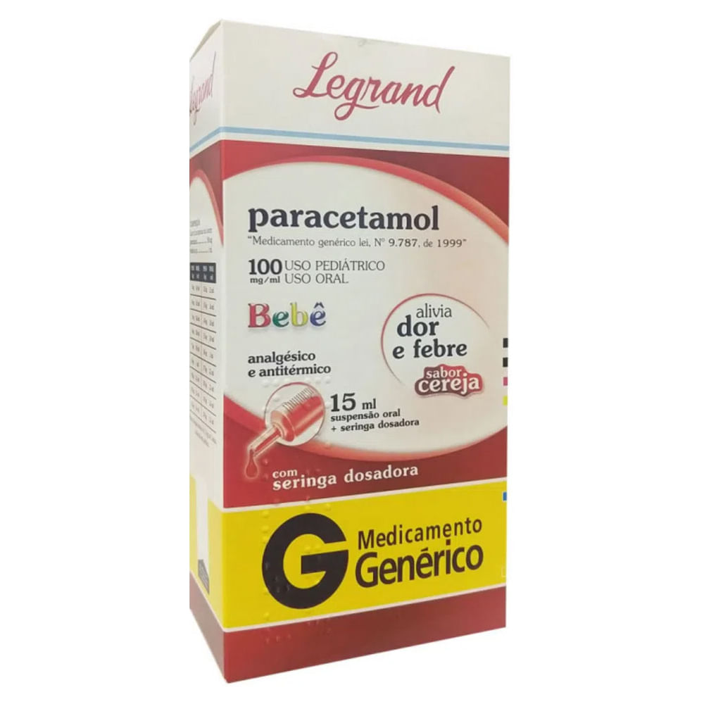 Paracetamol Genérico Legrand 100mg Gotas 15ml - Coop Drogaria