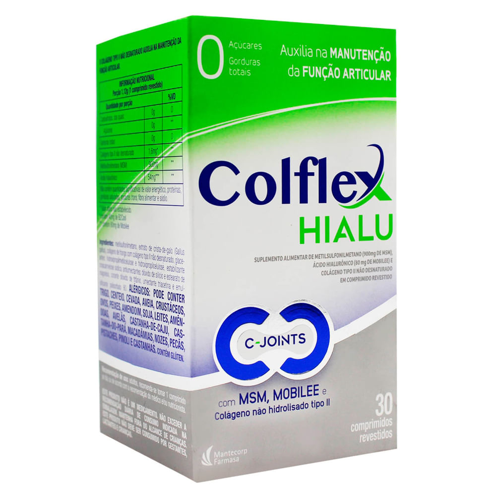 Suplemento Alimentar Colflex Hialu 30 Comprimidos - Coop Drogaria