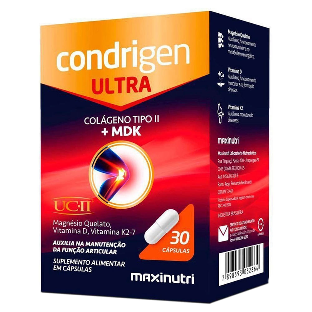 Condrigen Ultra Maxinutri | Com 30 Cápsulas - Coop Drogaria
