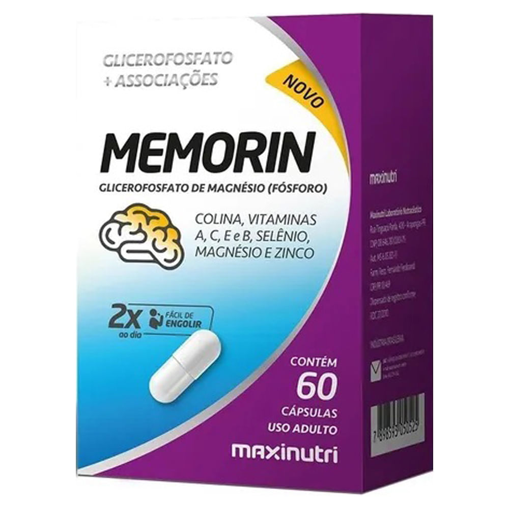 Memorin Maxinutri | Com 60 Cápsulas - Coop Drogaria