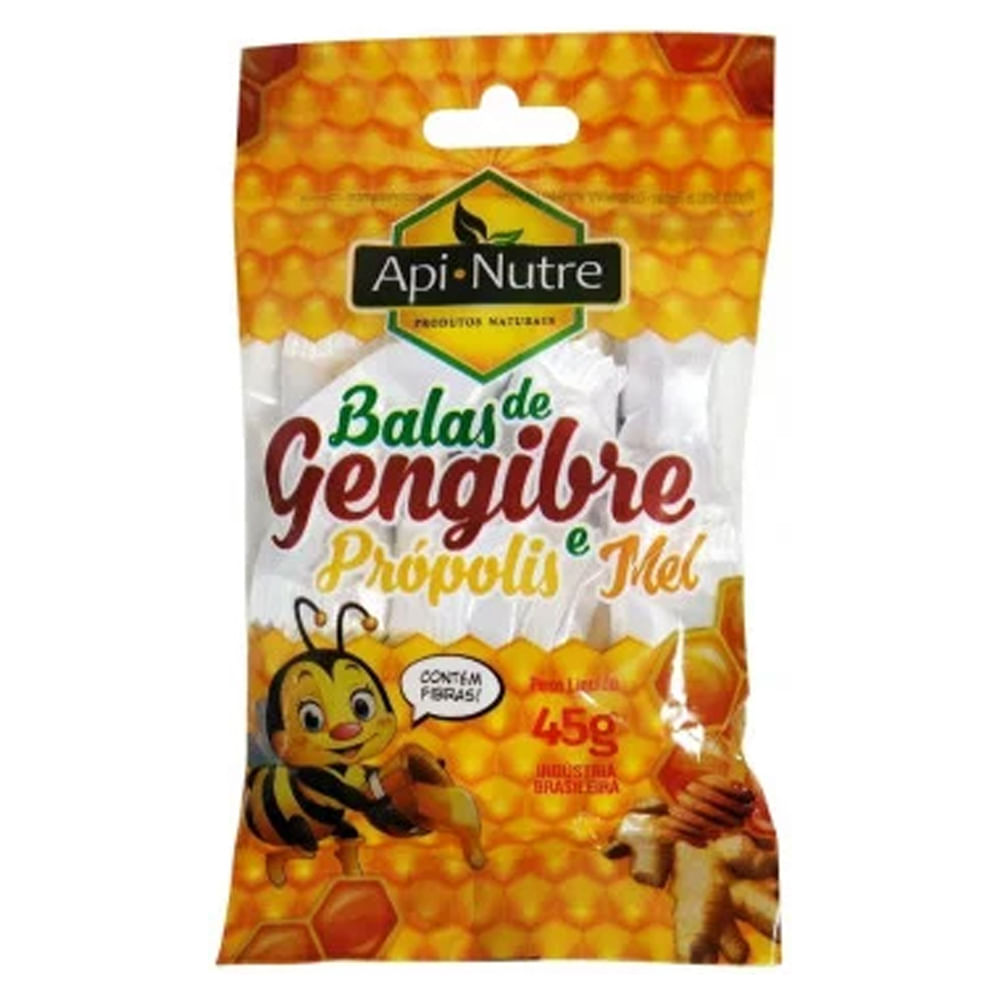 Bala de Gengibre, Própolis e Mel Api Nutre 45g - Coop Drogaria