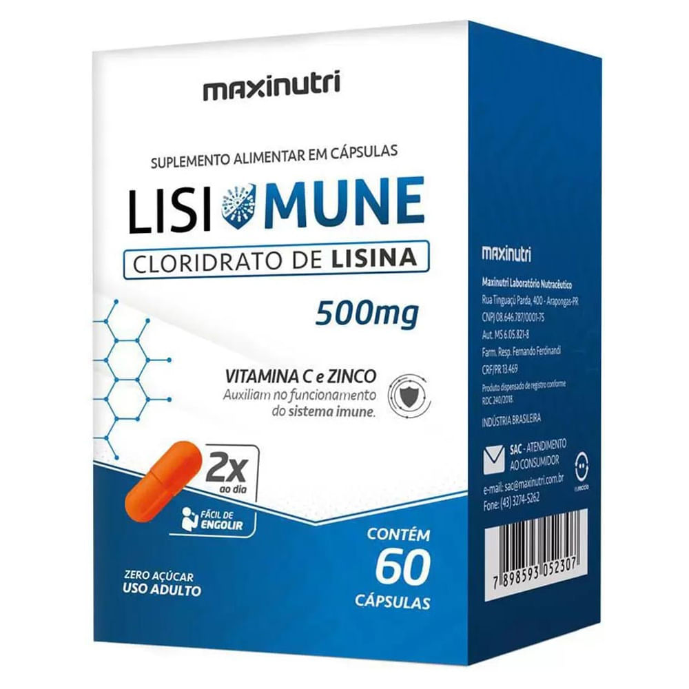 Lisimune Maxinutri | Com 60 Cápsulas - Coop Drogaria