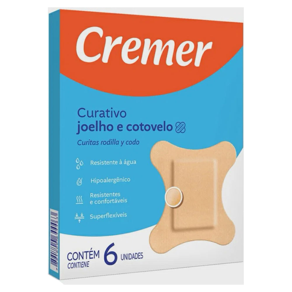 Curativo Cremer Joelho e Cotovelo | Com 6 Unidades - Coop Drogaria