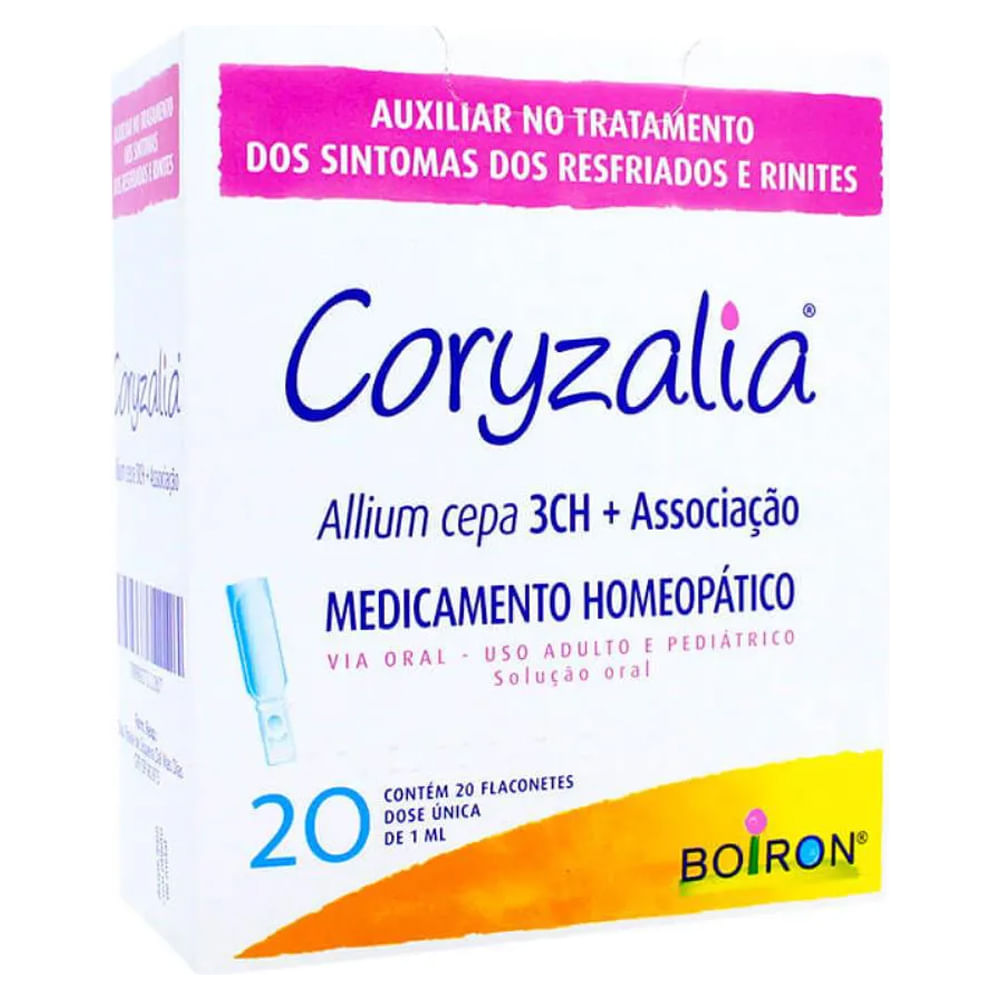 Coryzalia Boiron 1ml | Com 20 Flaconetes - Coop Drogaria