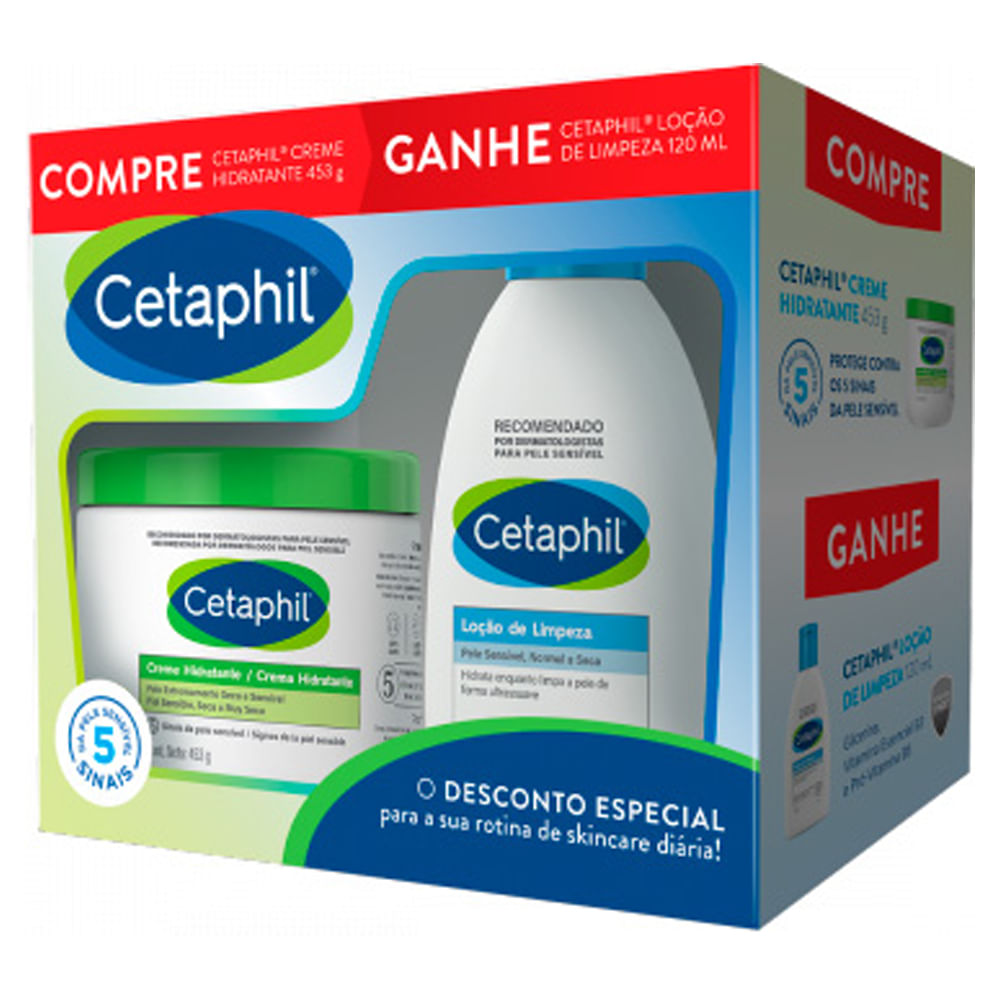 Kit Cetaphil Hidratante Pele Normal a Seca 473g e Loção para Limpeza ...