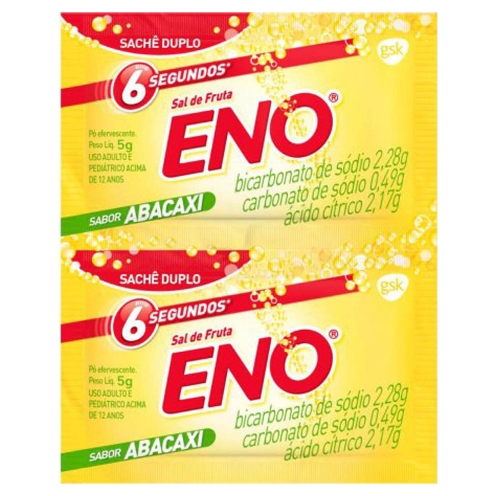Sal de Fruta Eno Gsk Efervescente Abacaxi | Com 2 Sachês - Coop Drogaria