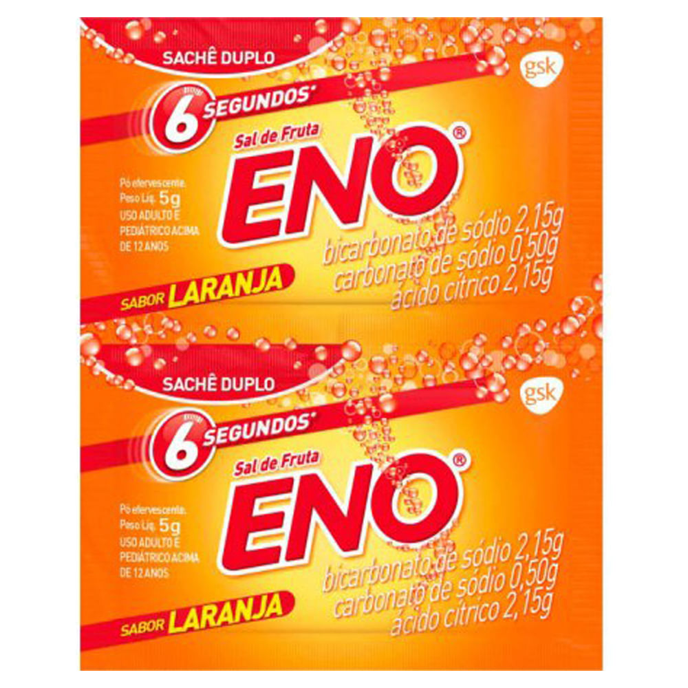 Sal de Fruta Eno Gsk Efervescente Laranja | Com 2 Sachês - Coop Drogaria