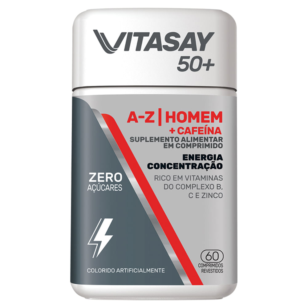 Suplemento Alimentar Vitasay 50+ A-Z Homem - 60 Comprimidos - Coop Drogaria