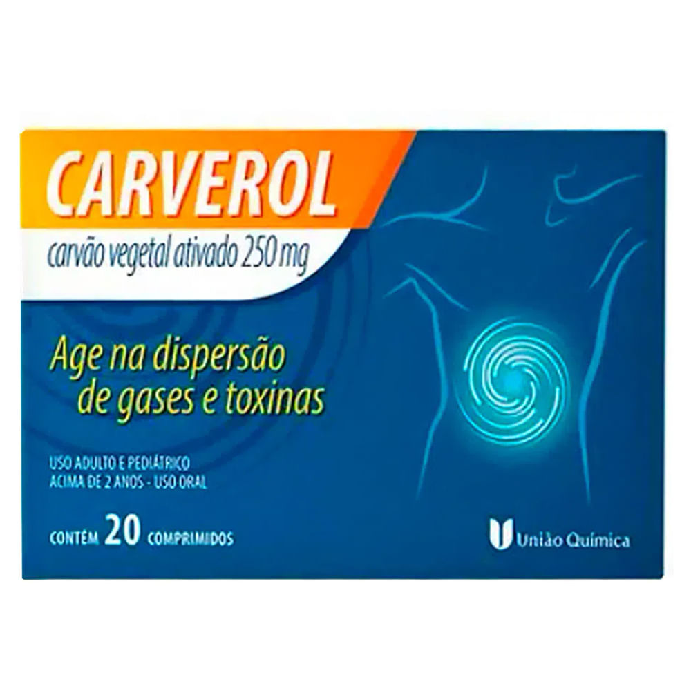 Carverol União Química 250mg | Com 20 Comprimidos - Coop Drogaria