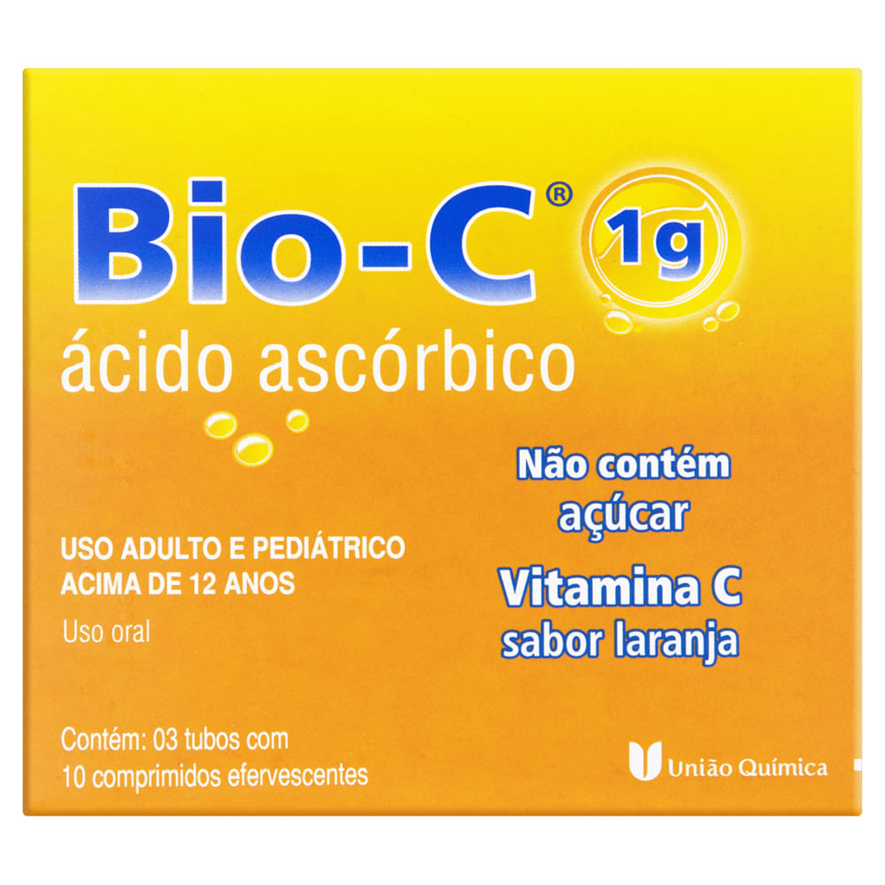 Bio C União Química 1g | Com 30 Comprimidos - Coop Drogaria