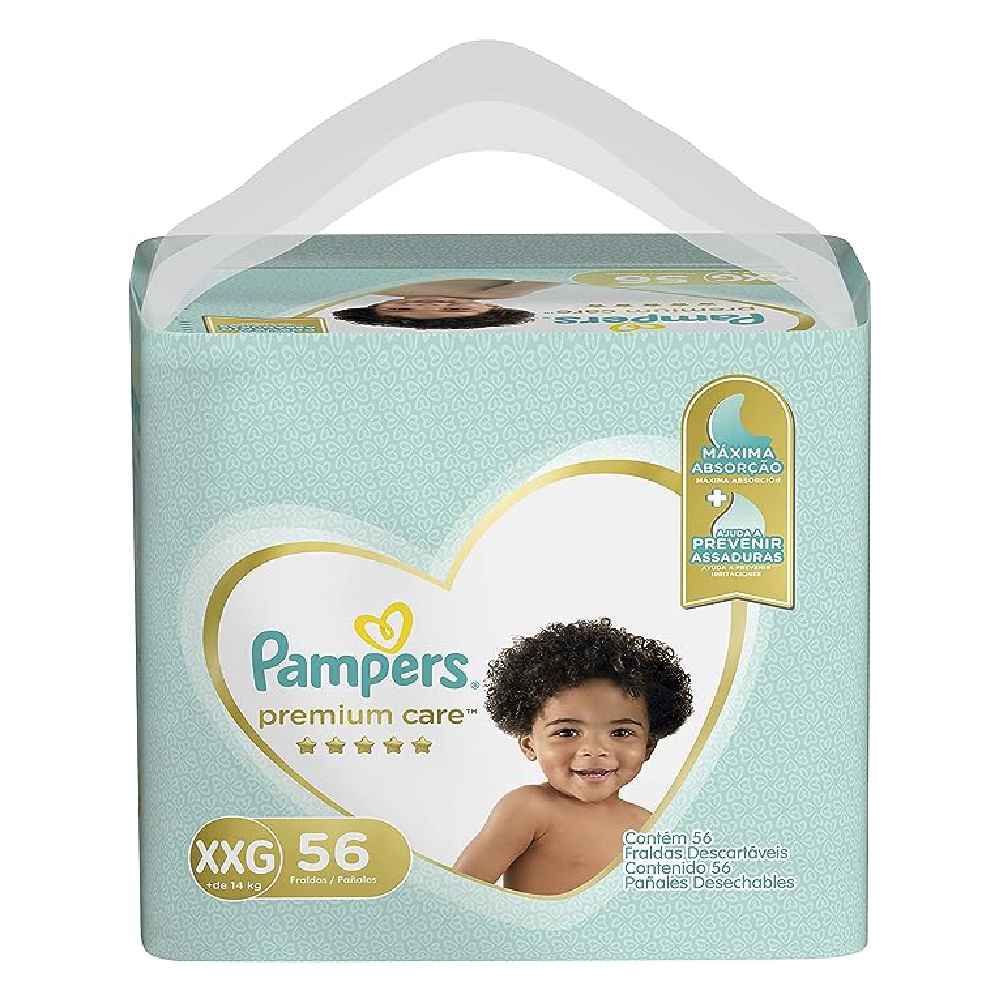 Fralda Pampers Premium Care XXG 56 unidades - Coop Drogaria