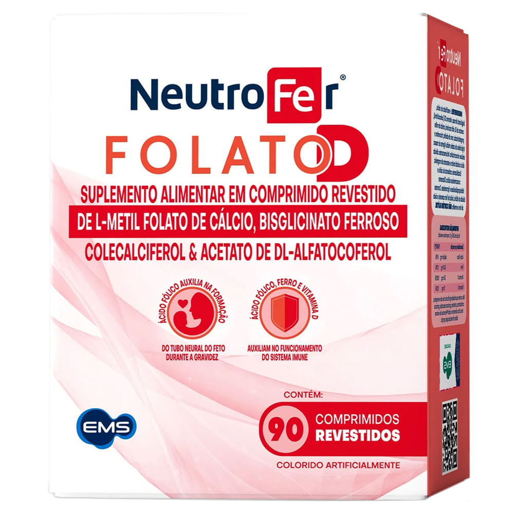 Folato D NeutroFer | Com 90 Comprimidos - Coop Drogaria