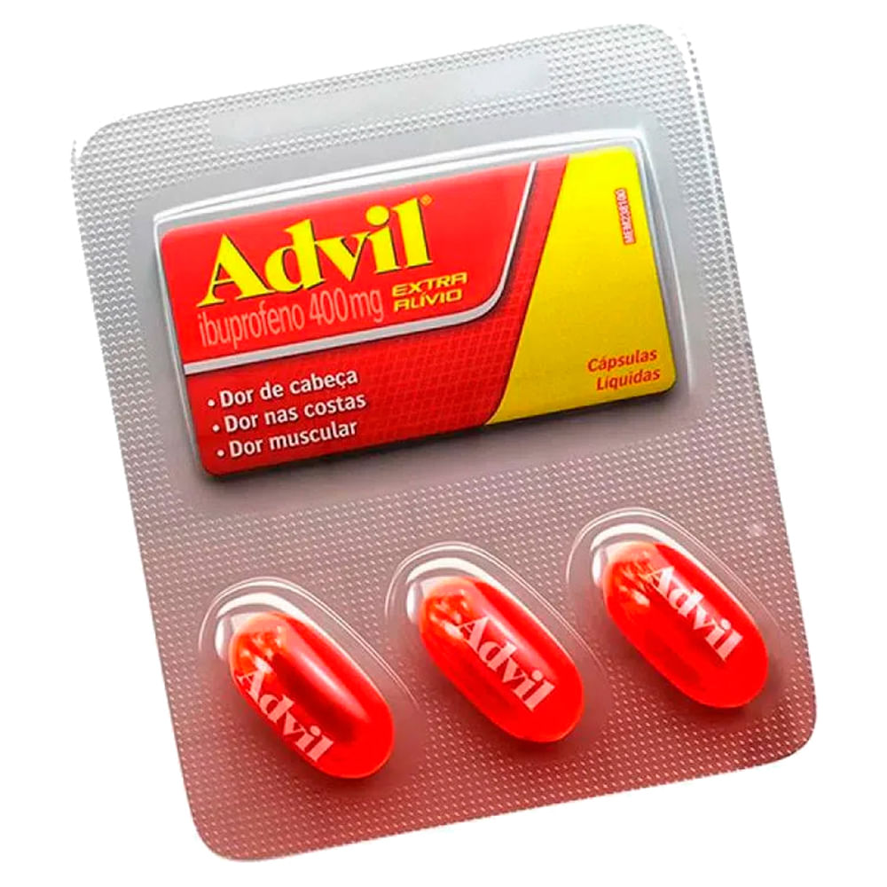 Advil Gsk 400mg | Com 3 Comprimidos - Coop Drogaria