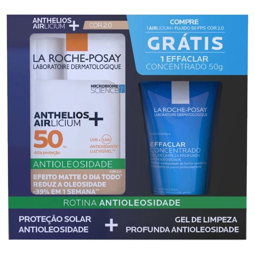 Kit La Roche-Posay Anthelios Airlicium Antioleosidade Protetor Solar ...