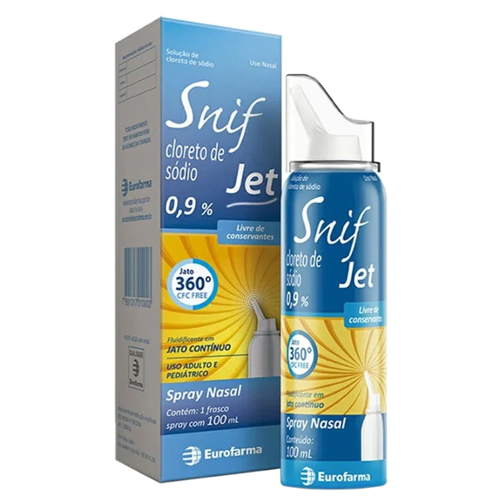 Snif Jet Eurofarma 0,9% Spray Nasal 100ml - Coop Drogaria