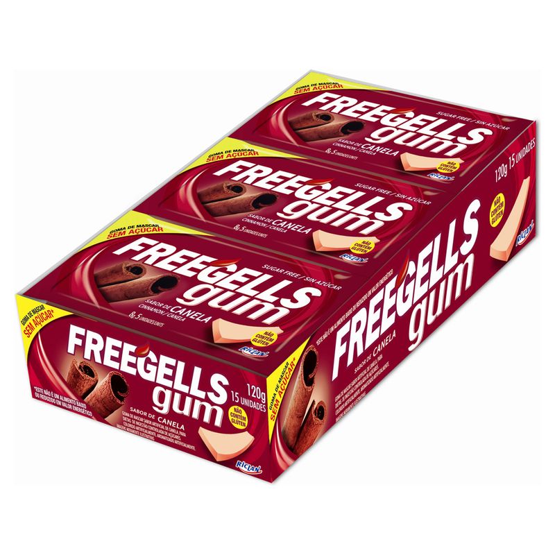 Chiclete Freegells Gum Canela 8g - Coop Drogaria