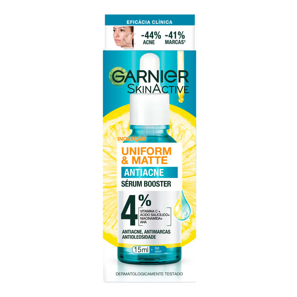 Sérum Facial Garnier Uniform & Matte Anti Acne 15ml - Coop Drogaria