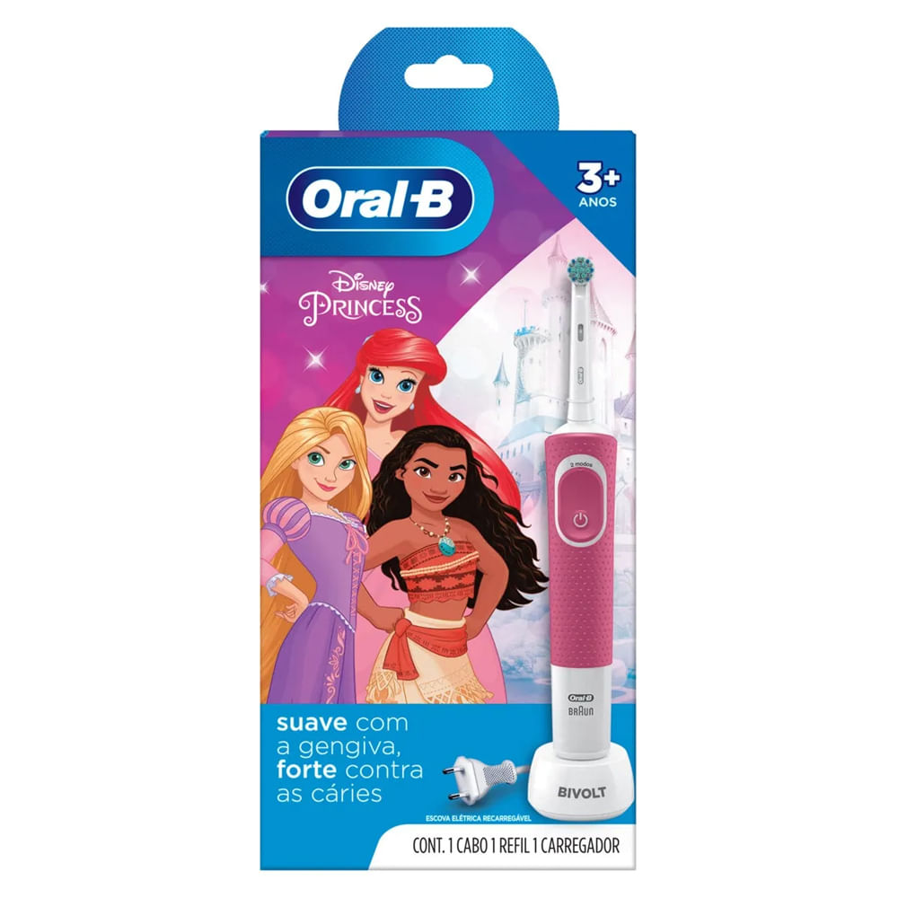 Escova Dental Elétrica Infantil Oral-B Princesas - Coop Drogaria
