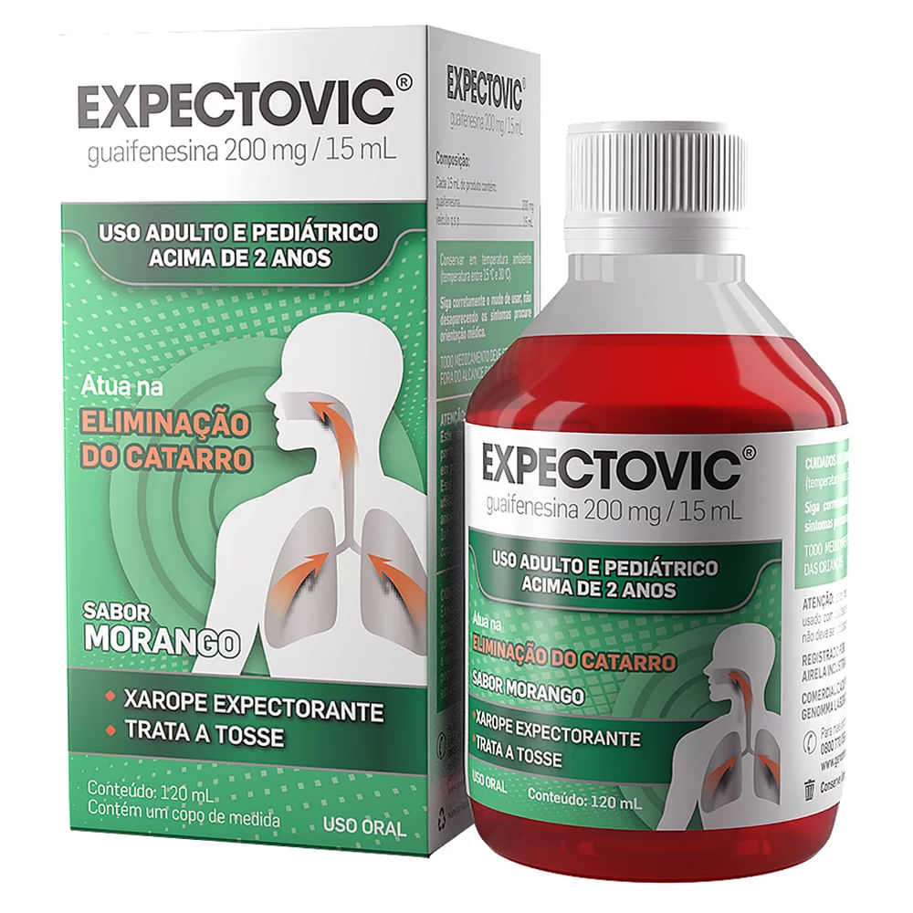 Expectovic Airela 200mg/15ml Xarope Expectorante 120ml - Coop Drogaria