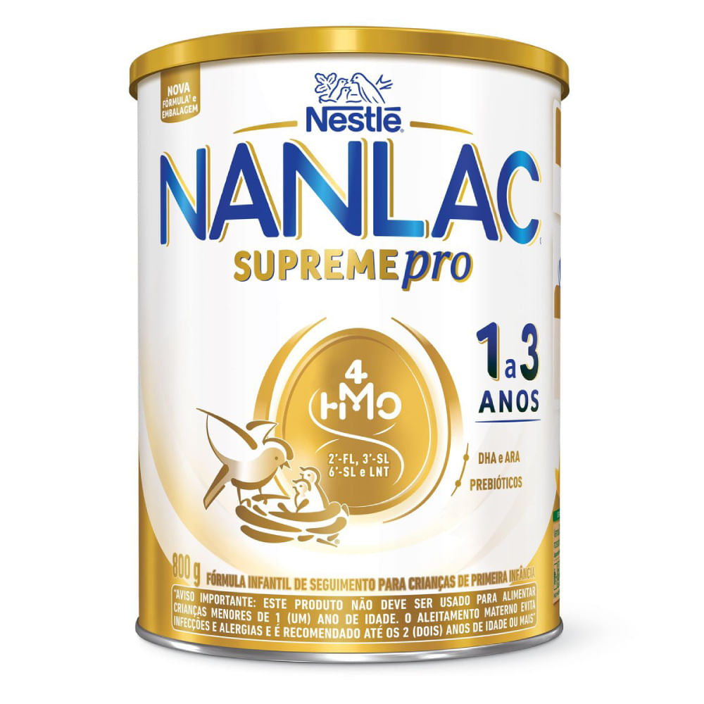 Fórmula Infantil Nanlac Supreme Pro 1 a 3 Anos Nestlé 800g - Coop Drogaria