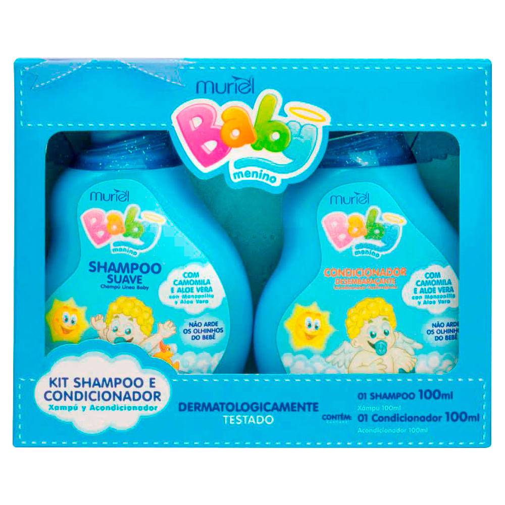 Kit Banho Muriel Baby Menino Sh 100ml Cond 100ml - Coop Drogaria