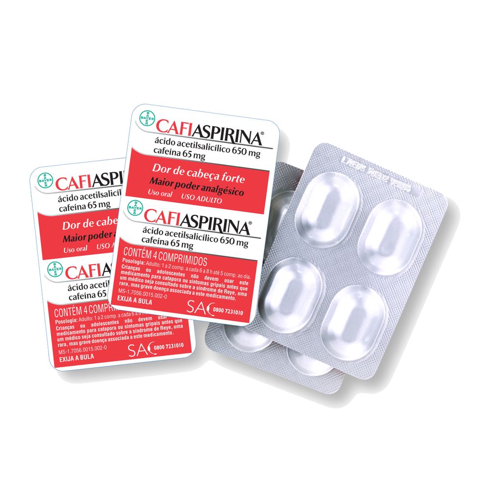 Cafiaspirina Bayer | Com 4 Comprimidos - Coop Drogaria