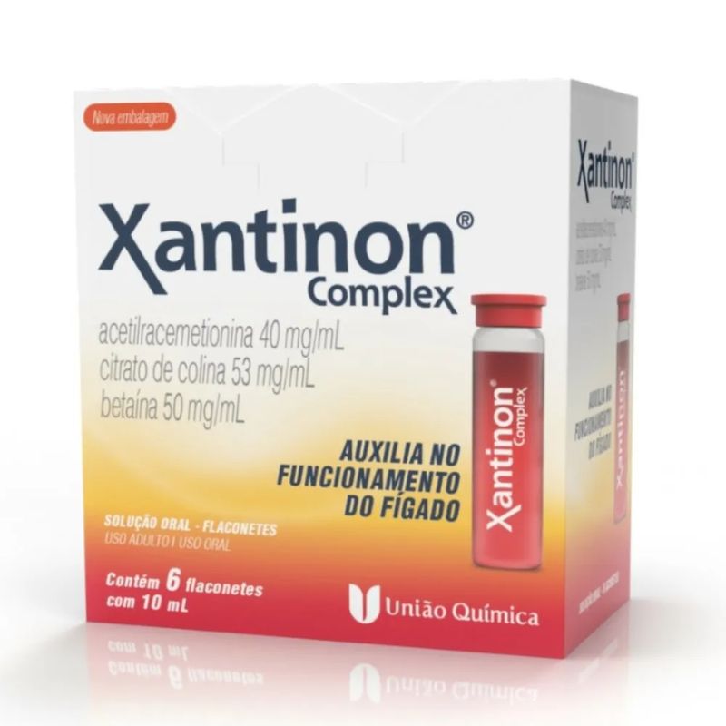 Xantinon Complex União Química 6 Flaconetes com 10ml - Coop Drogaria