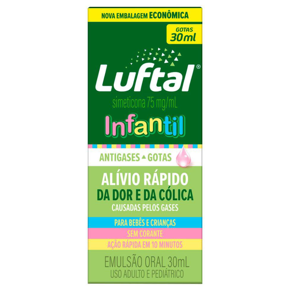 Luftal Infantil Simeticona 75mg/ml Oral Gotas 30ml - Coop Drogaria