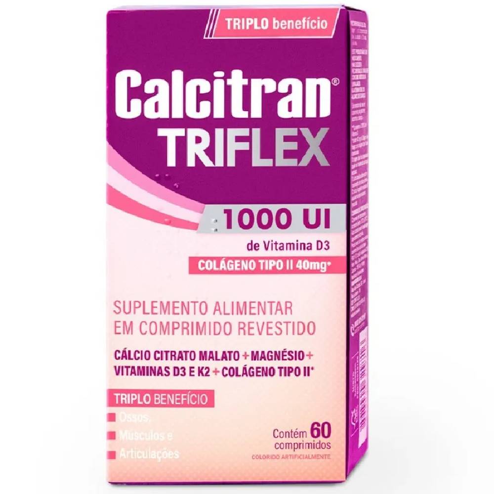 Calcitran Triflex 60 Comprimidos Divcom - Coop Drogaria